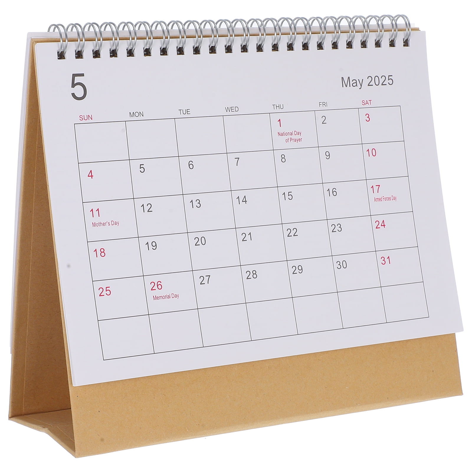 Simple Desk Calendar 2025 Minimalist Monthly Planner Standing Flip ...