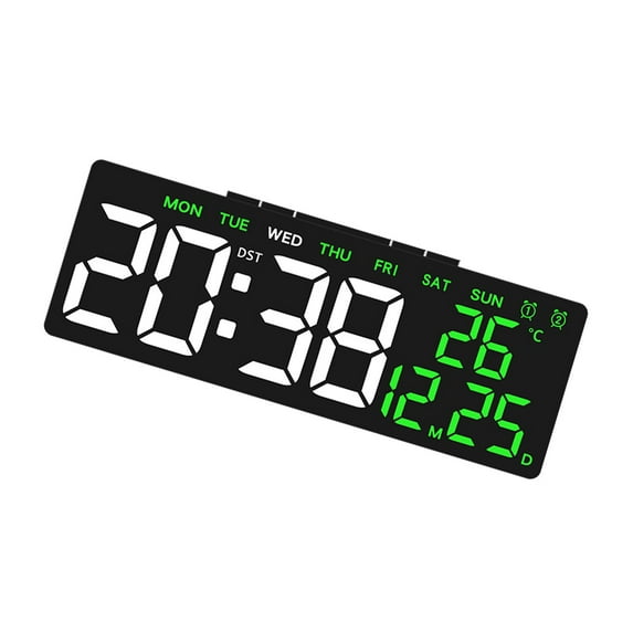 Simple Desk LED Alarm Clock With USB Charging Port Time Date And ...