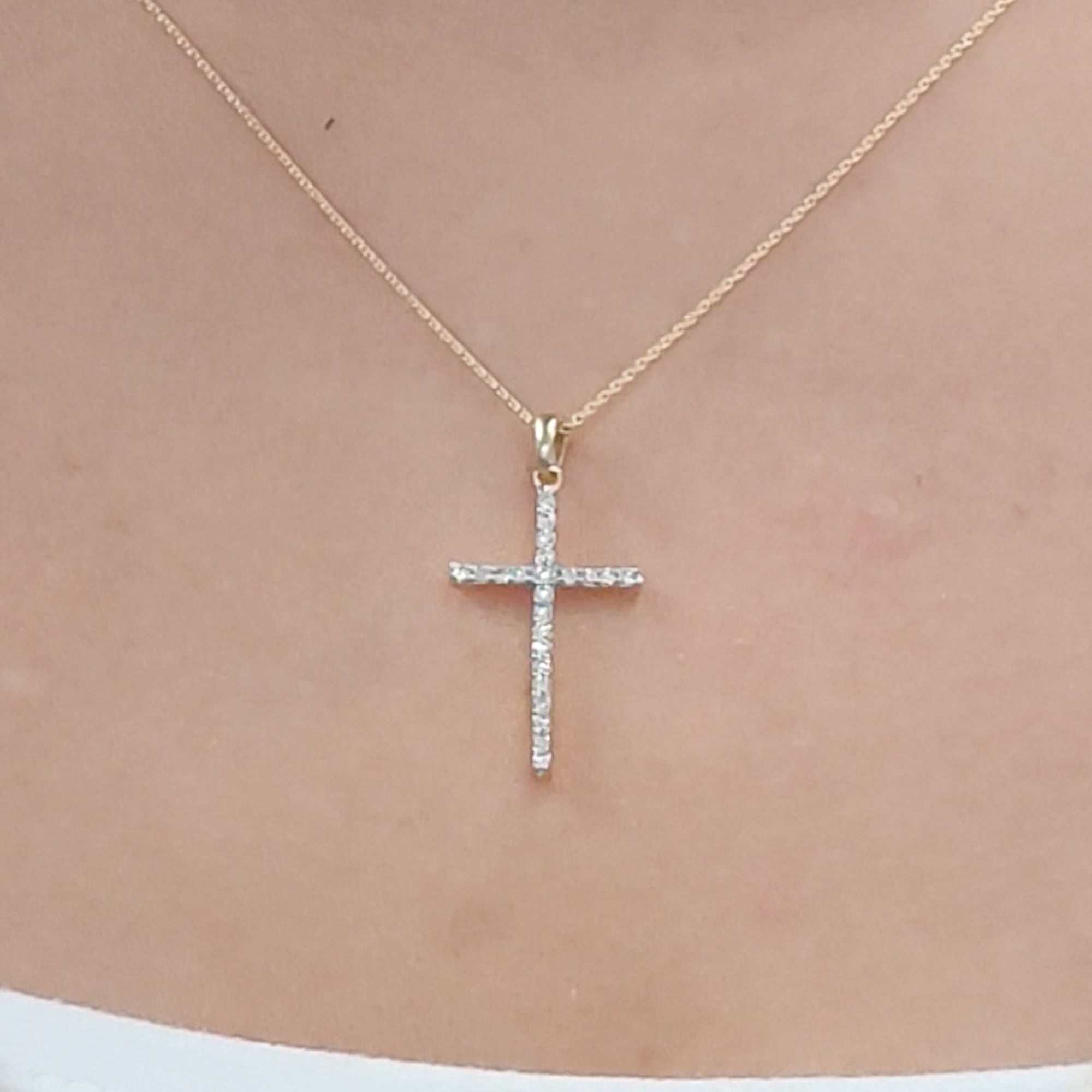 Simple Diamond Cross Pendant - Fascinating Diamonds - Walmart.com