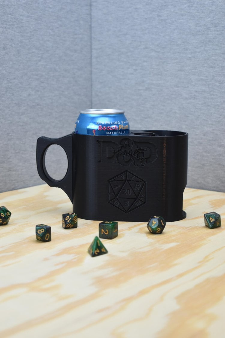Simple Dice Tower with Built in Can Cozy, Dungeons & Dragons Dice ...
