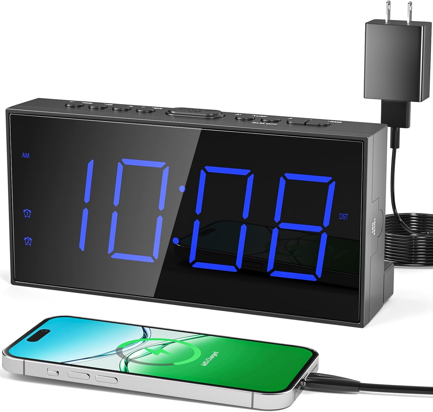 Simple Digital Alarm Clock for Bedroom - Easy to Use with Large 7.5 ...