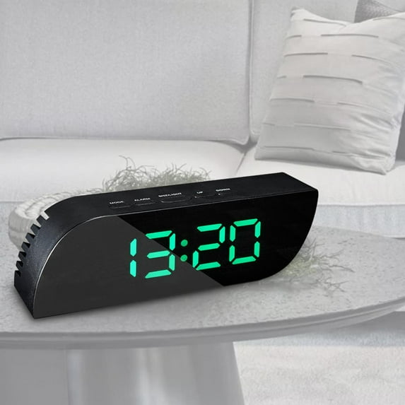 Simple Digital Alarm Clocks LED Desktop Electronic Clock USB 12/24H for ...