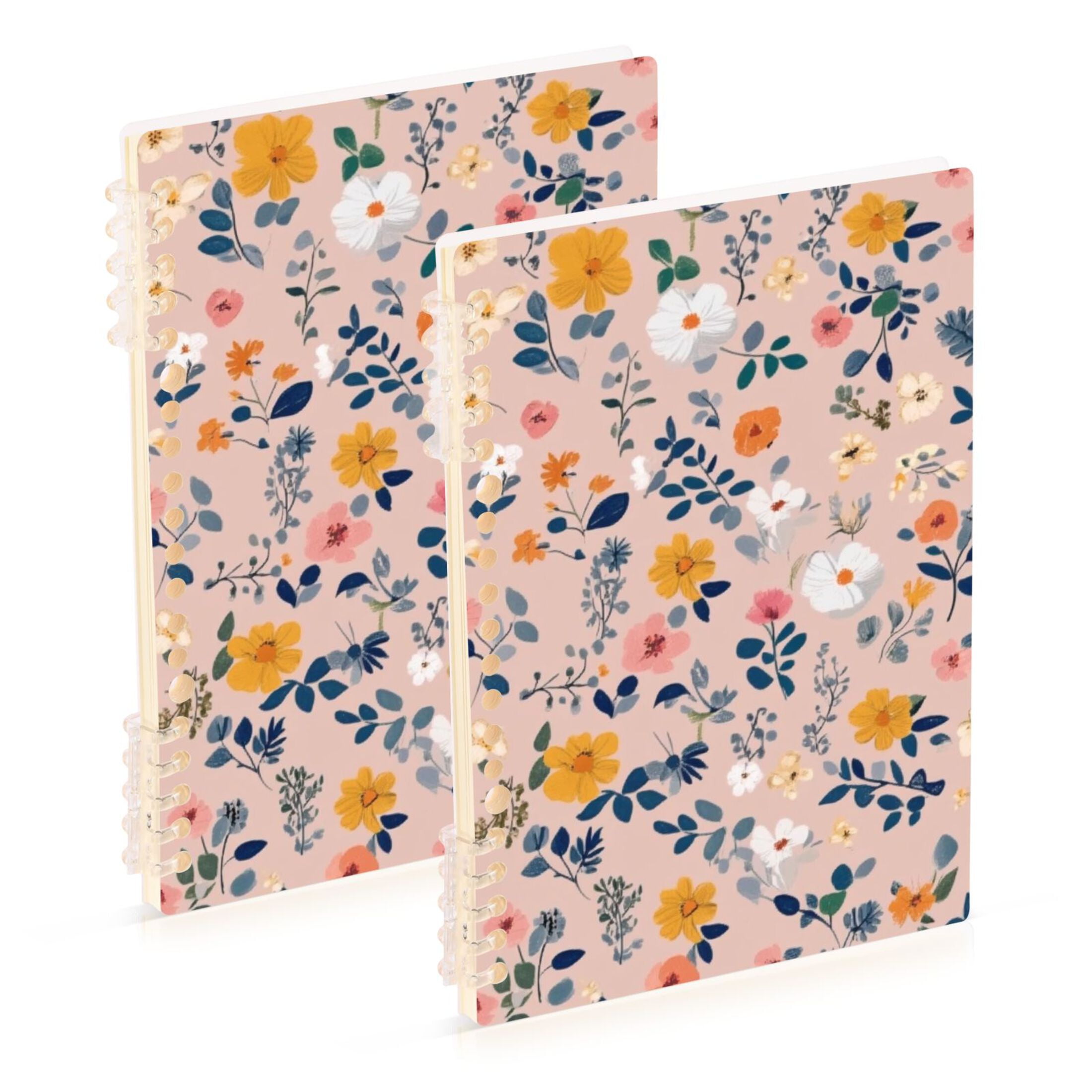 Simple Diverse Flowers Lined Spiral Journal Notebook 60 Pages A5 ...