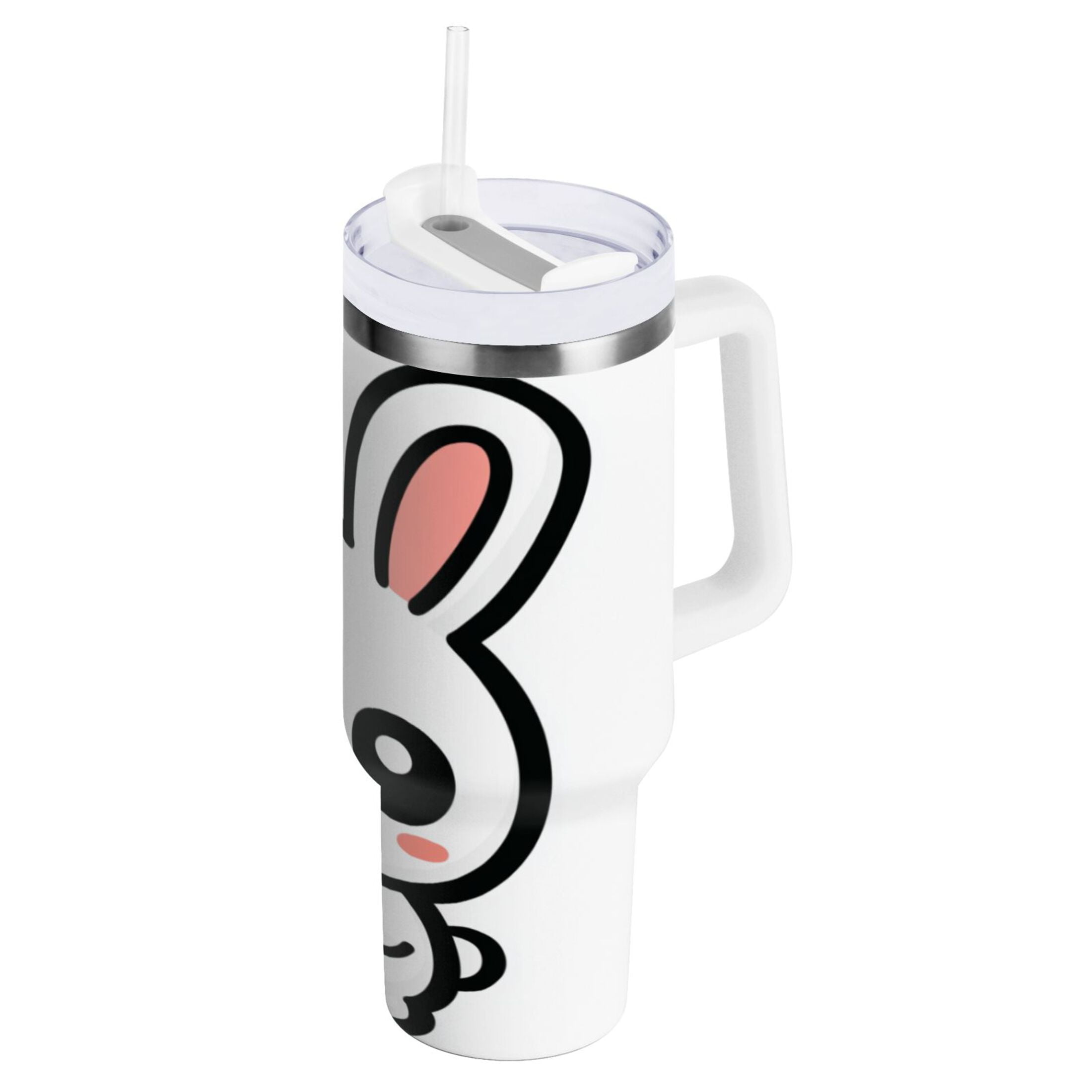 Simple Doodle Rabbit Insulated Tumblers 40oz Double-Walled Stainless ...