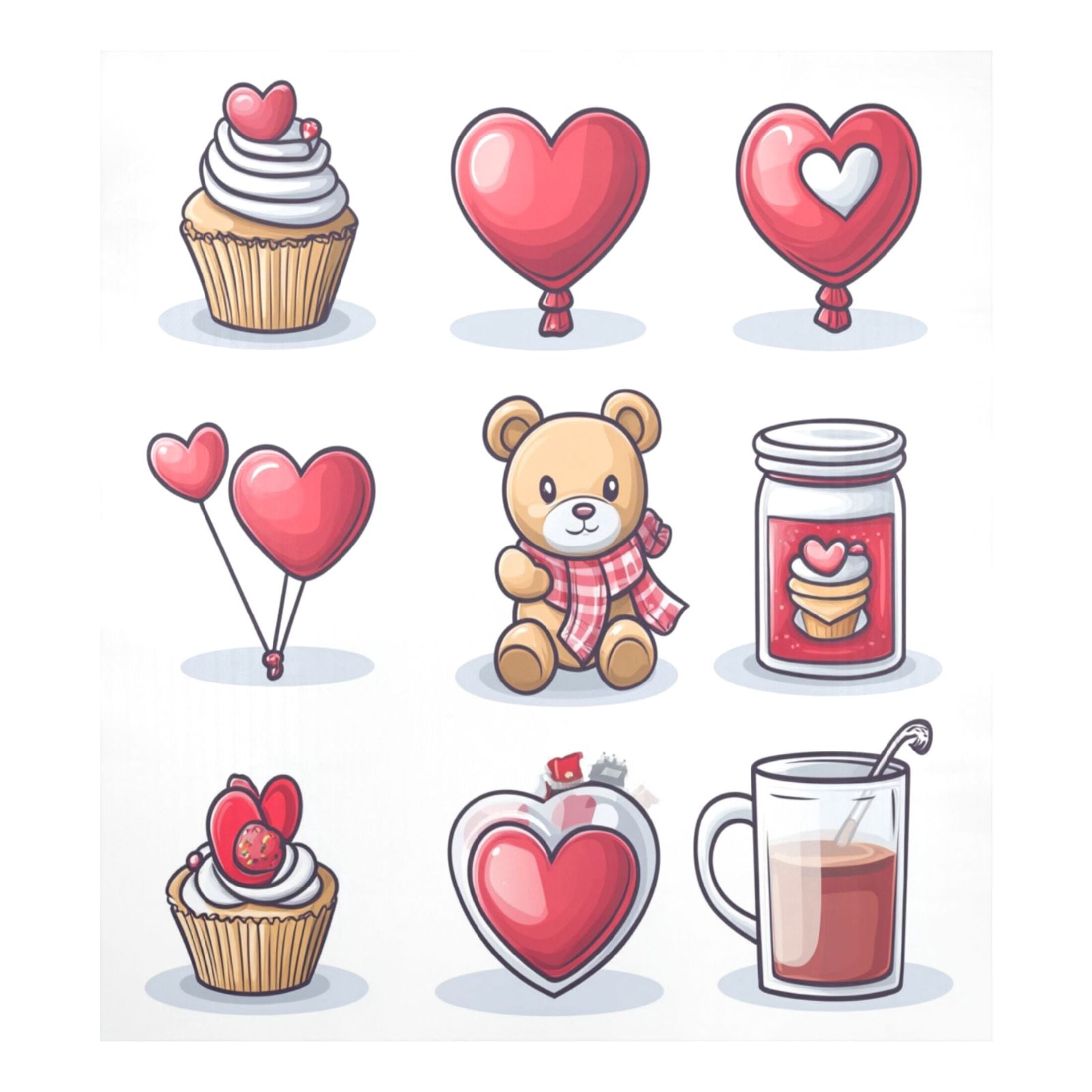 Simple Doole Valentine's Day Icon Magnetic Dishwasher Decal 23''x26'' Easy to Clean Single Sided ...