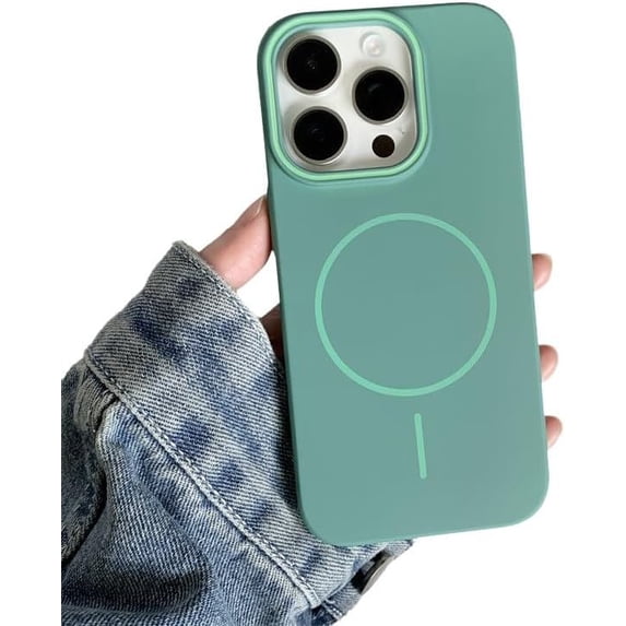 Simple Double Color Silicone Magnetic Phone Case for iPhone, Compatible ...