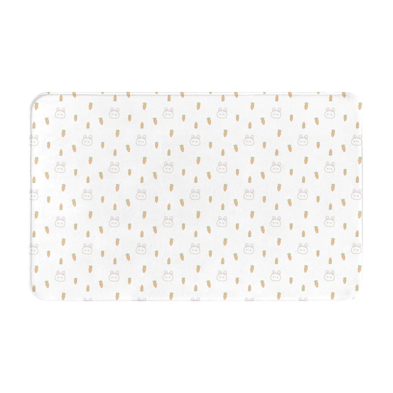 Simple Drawing Cute Rabbit Carrot Outdoor Indoor Door Mat, Non Slip ...