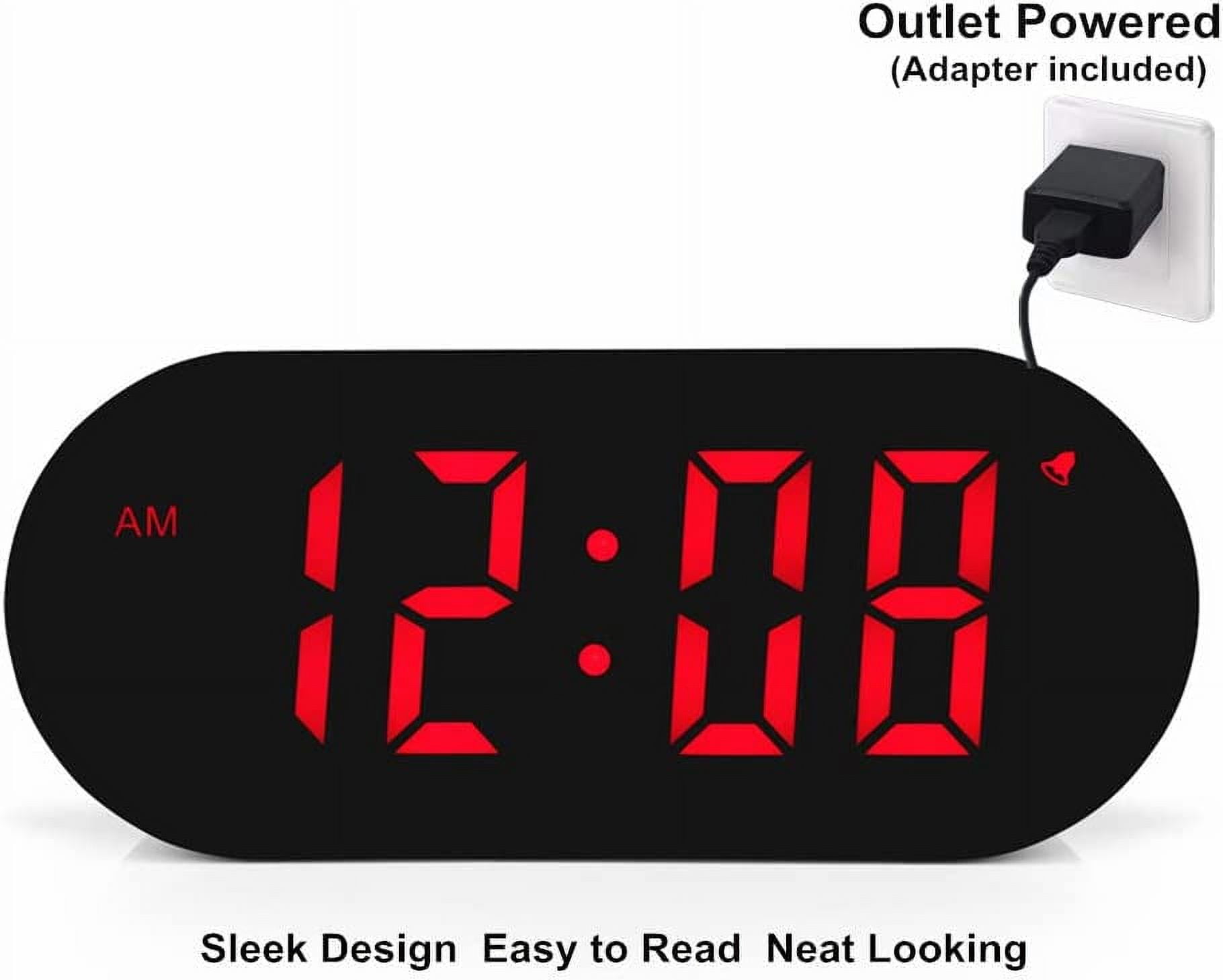 Simple Easy To Use Digital Alarm Clock,Small Compact,Auto Dim At Night ...