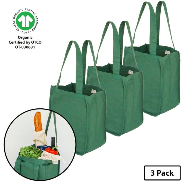 Simple Ecology Deluxe Organic Cotton Canvas Reusable Grocery Shopping ...