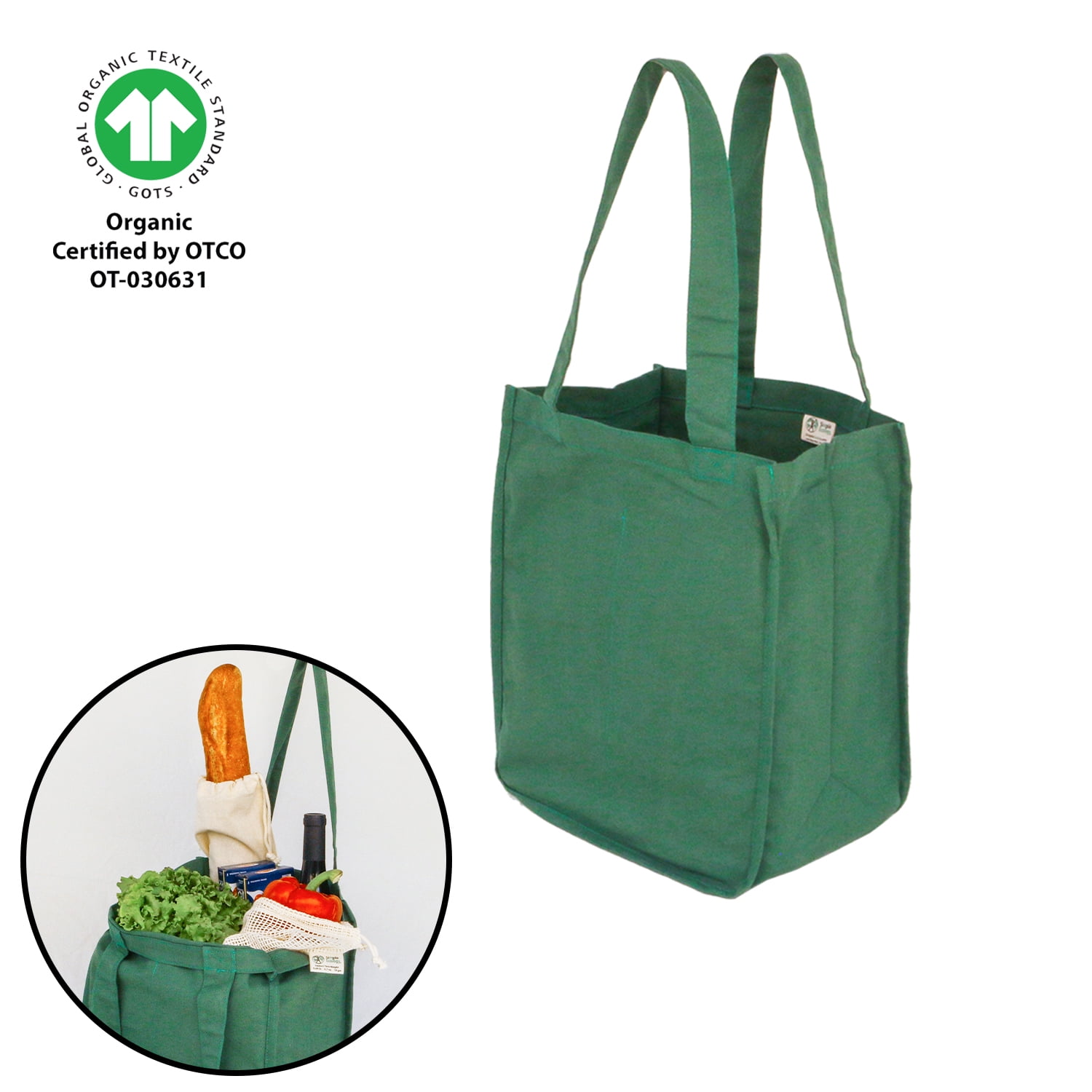 Simple Ecology Deluxe Organic Cotton Canvas Reusable Grocery Shopping ...