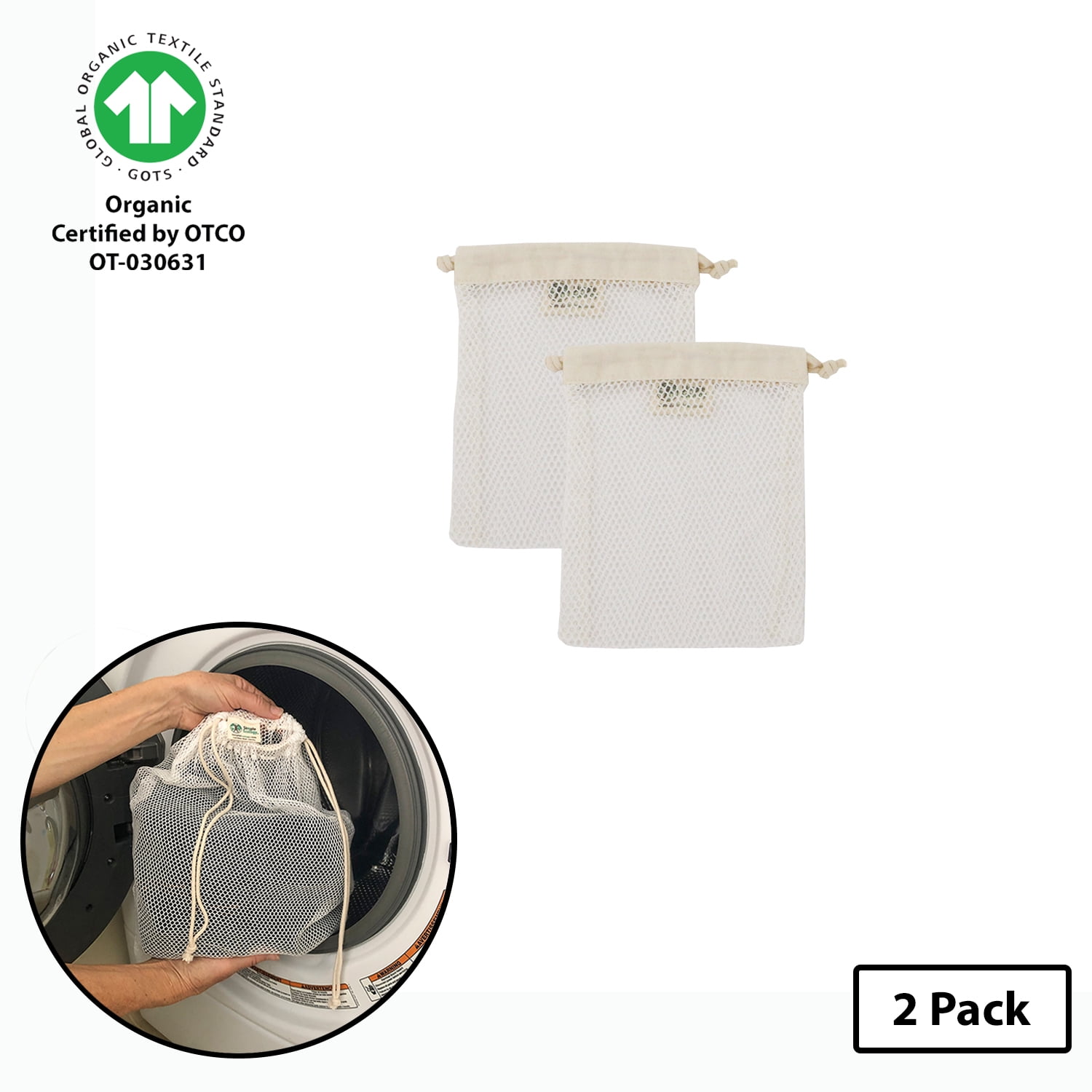 Simple Ecology Organic Cotton Mesh Laundry, Washer and Dryer Bags - X ...