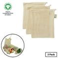 Simple Ecology Cotton Mesh Reusable Produce Bags, Small 3 Pack, Grocery ...