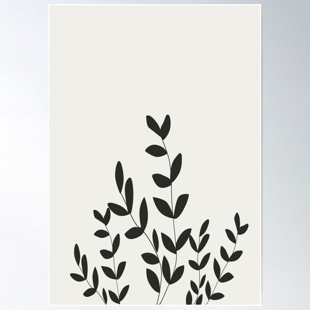 Simple Elegance Floral Poster Wall Art, Modern Wall Decor For Living ...