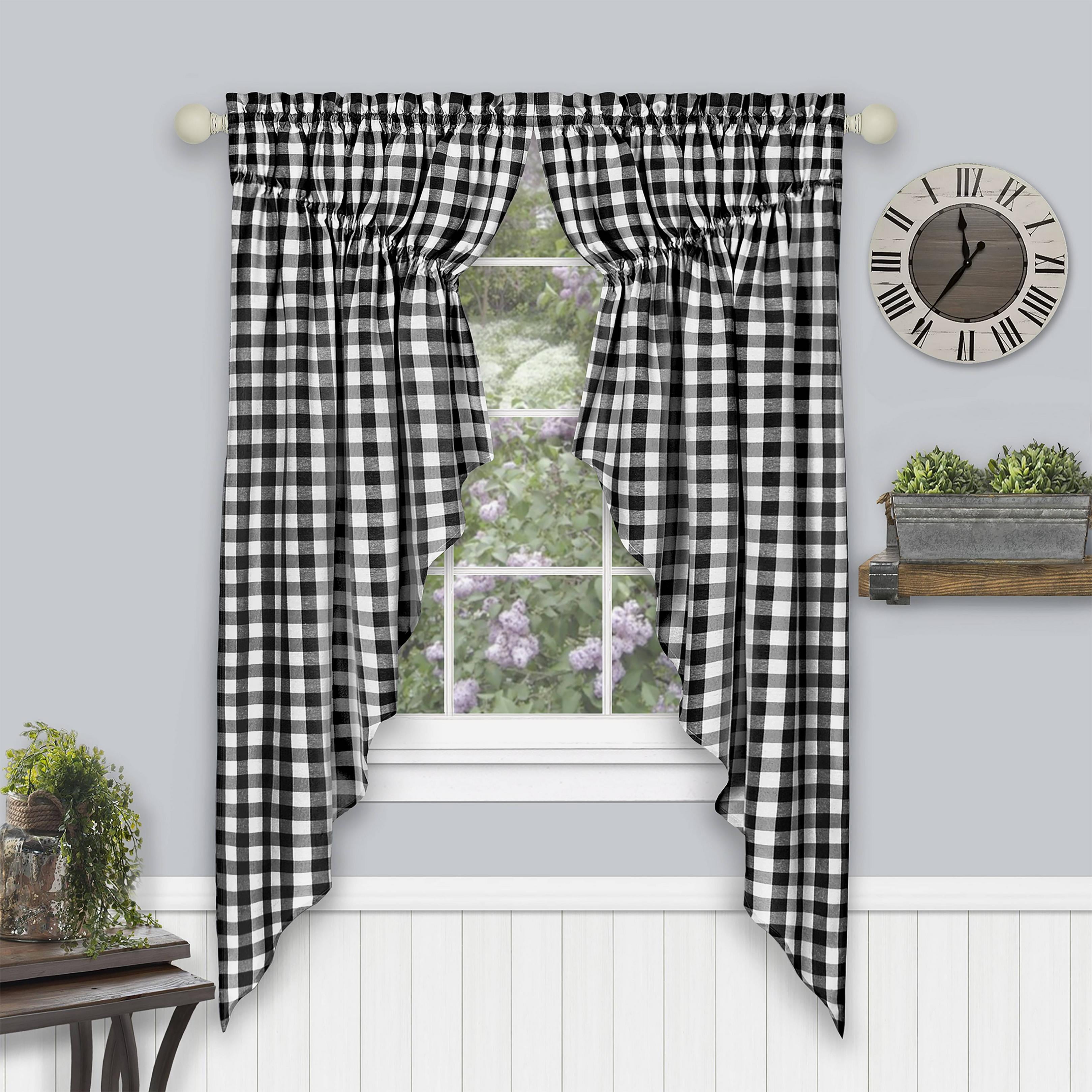 Simple Elegance by Ben&Jonah Scotch Check Gathered Swag Window Curtain ...
