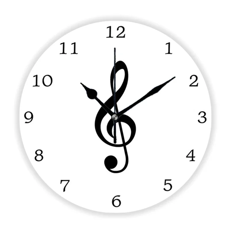 Simple Elegant Music Notes Decorative Wall Clock Watch for Music ...