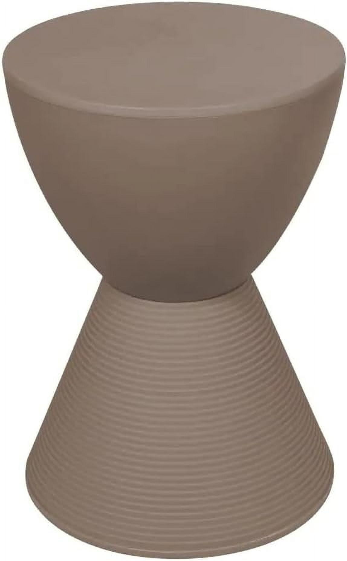 Simple Elegant Taupe Color Living Room End Tables 11.75 in. D X 11.75 ...