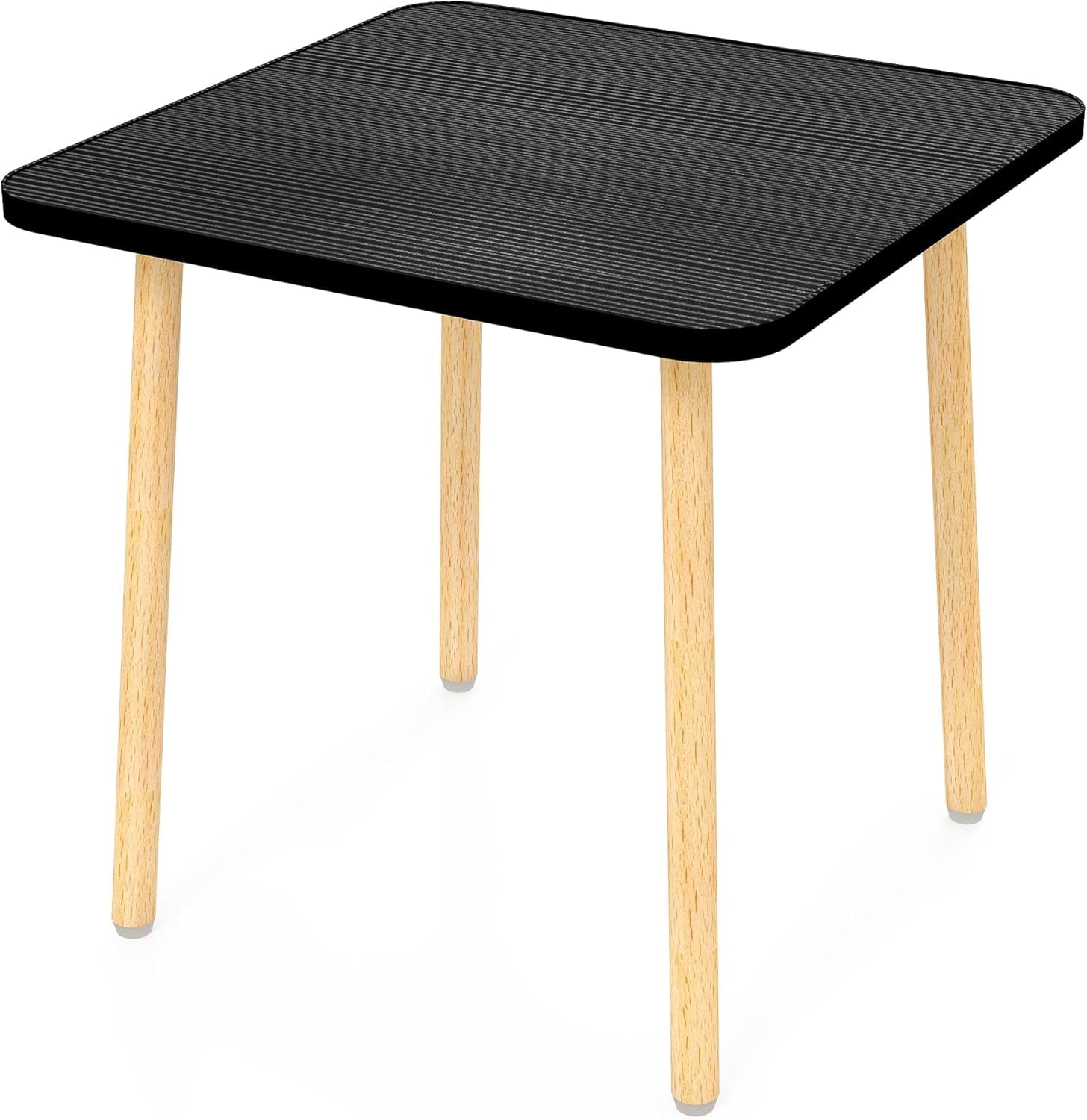 Simple End Table,Modern Side Table with 4 Solid Wood Sturdy Legs for ...