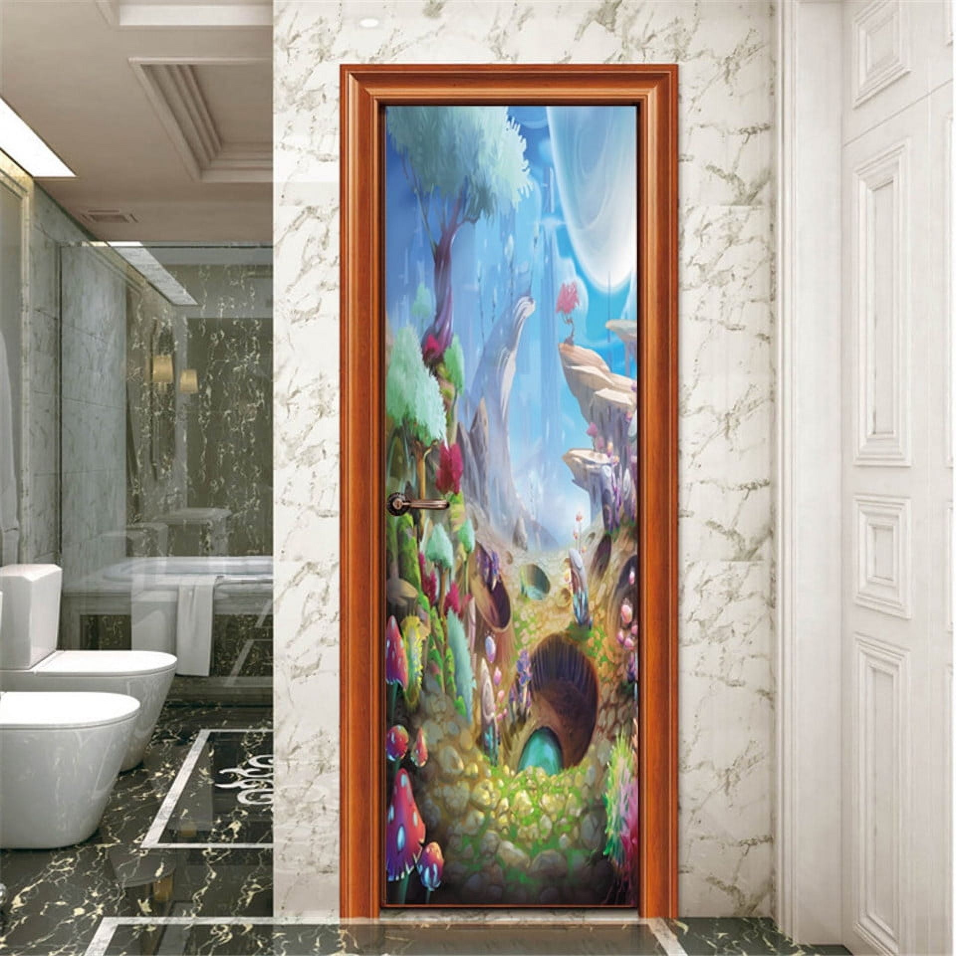 Simple European Style Stickers on the Doors Home Design Vinyl Peel and ...