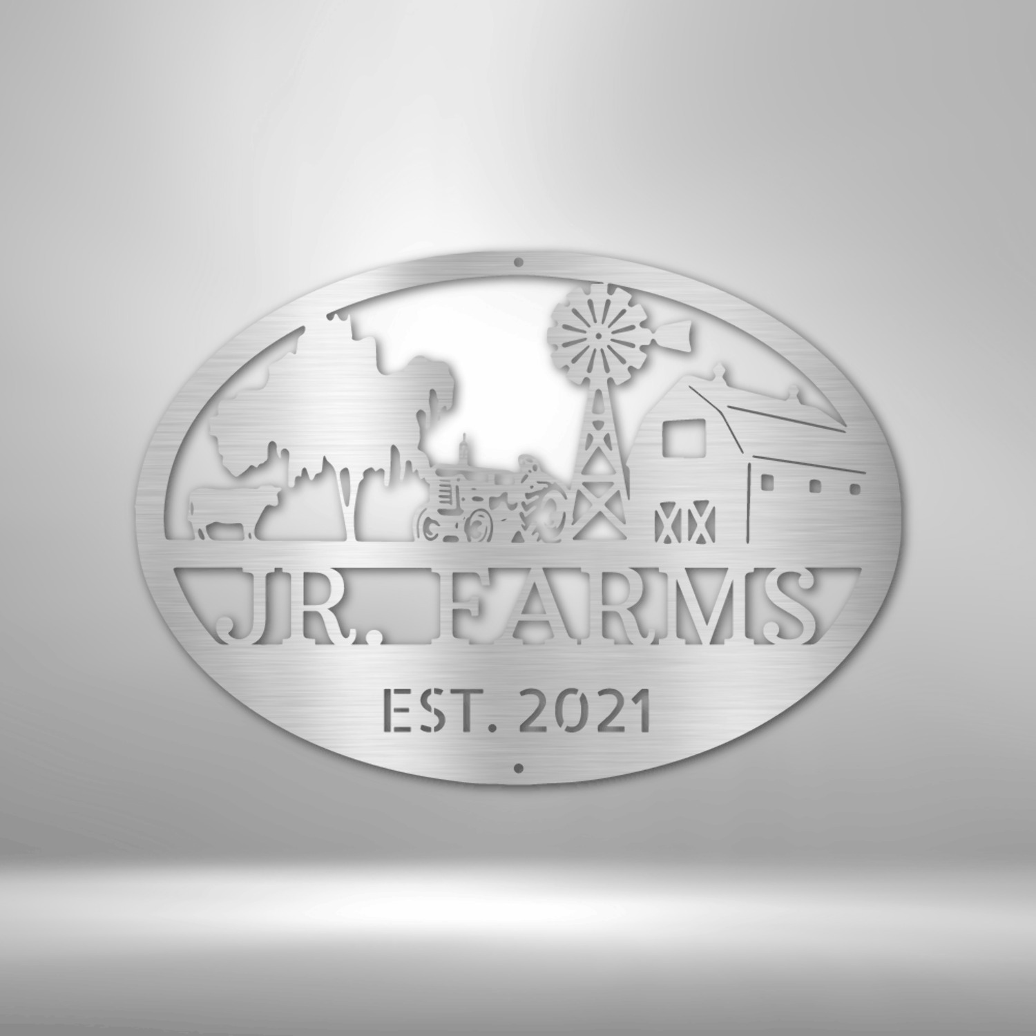 Custom Simple Farm Metal Monogram Wall Sign - SS280 - Walmart.com