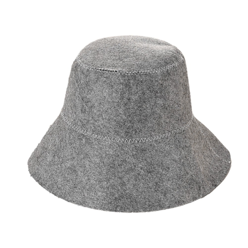 Simple Felt Sauna Hat: Sauna/Steam Room/Bathroom Cap (Gray/White ...