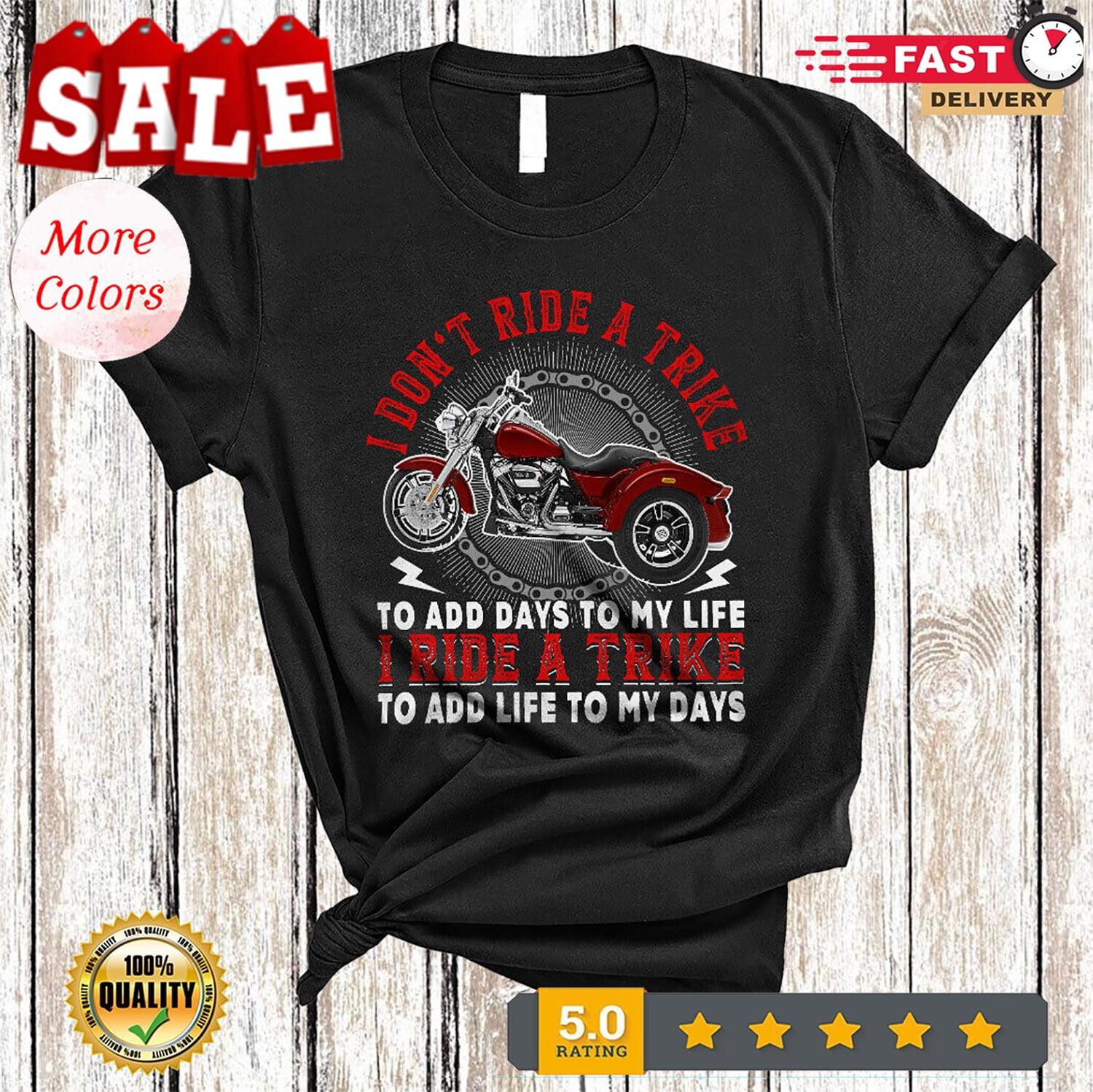 Simple Fit 2025/Vintage I Ride A Trike To Add Life To My Days Cool ...