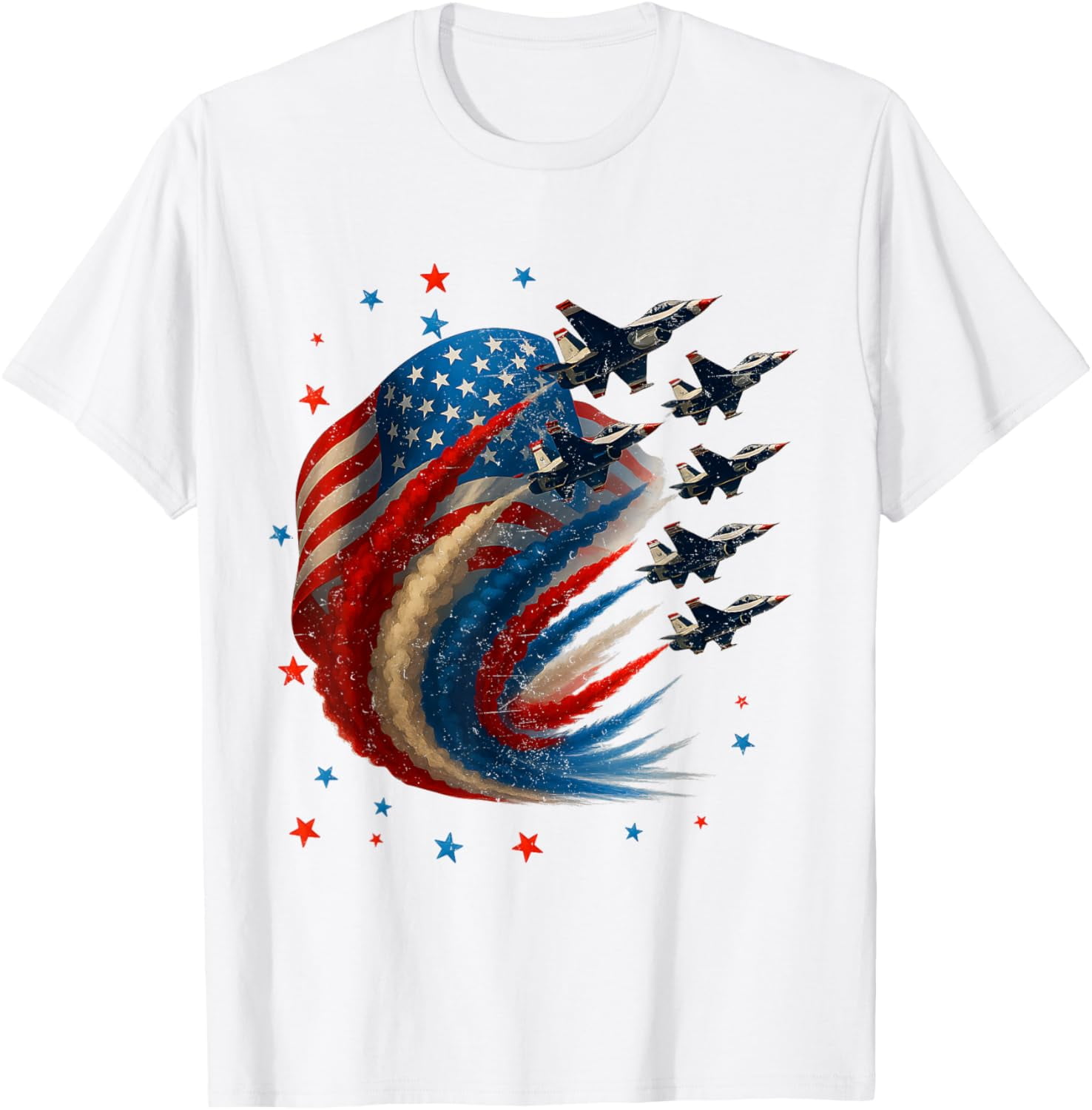 Simple Fit 4Th Of July Fighter Jets Airplane Usa Flag Patriotic Men Boy ...
