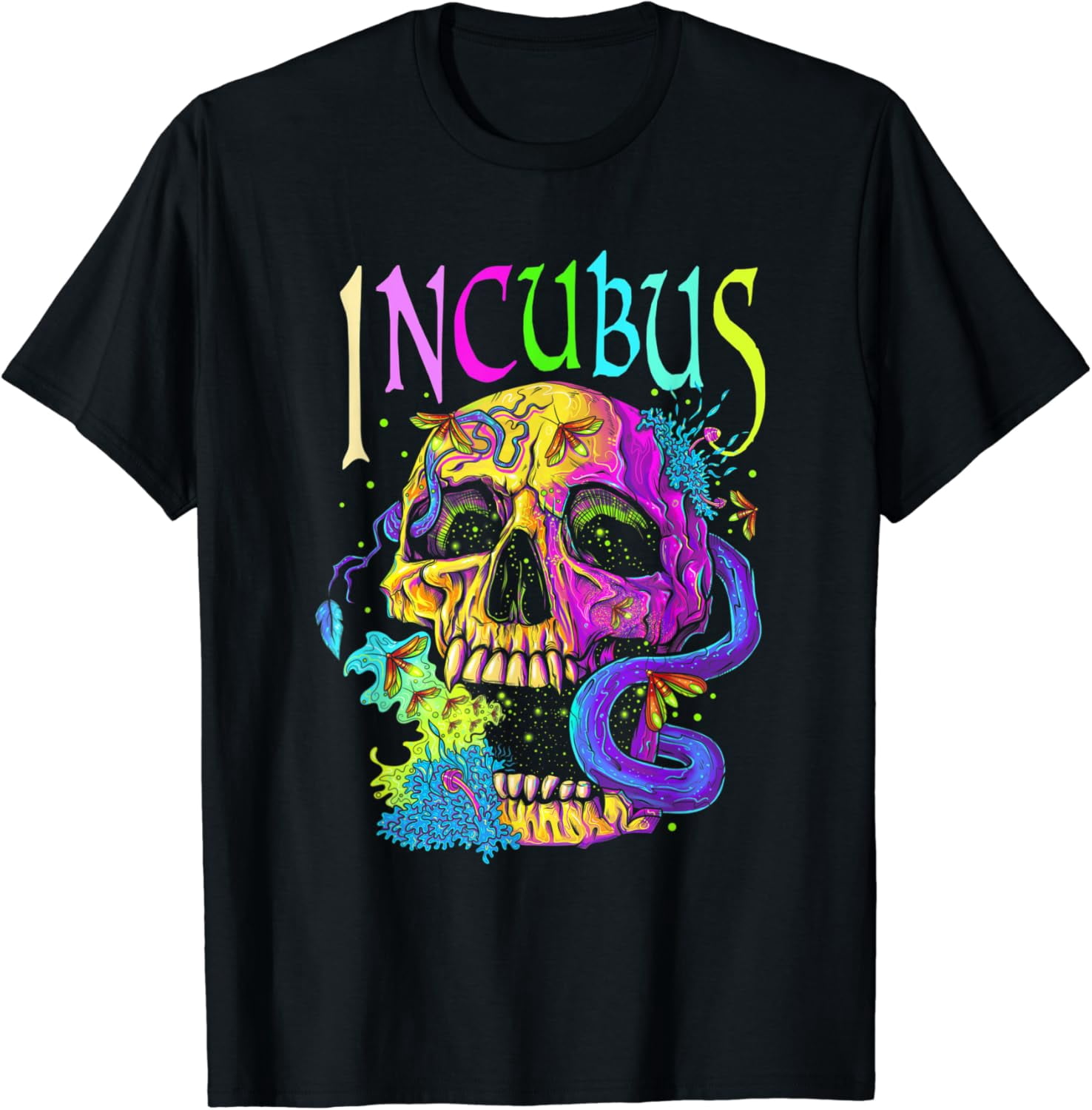Simple Fit A Crow Left Skull Morning And Flower Incubus View T-Shirt ...