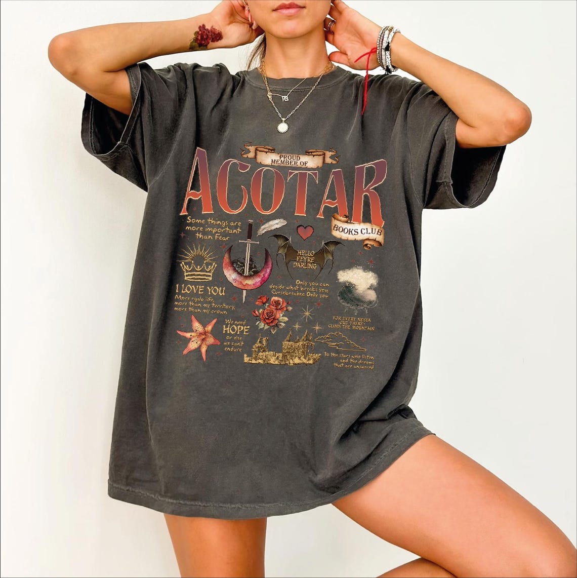 Simple Fit Acotar Shirt, Velaris Shirt, Thorns and Roses Court of ...