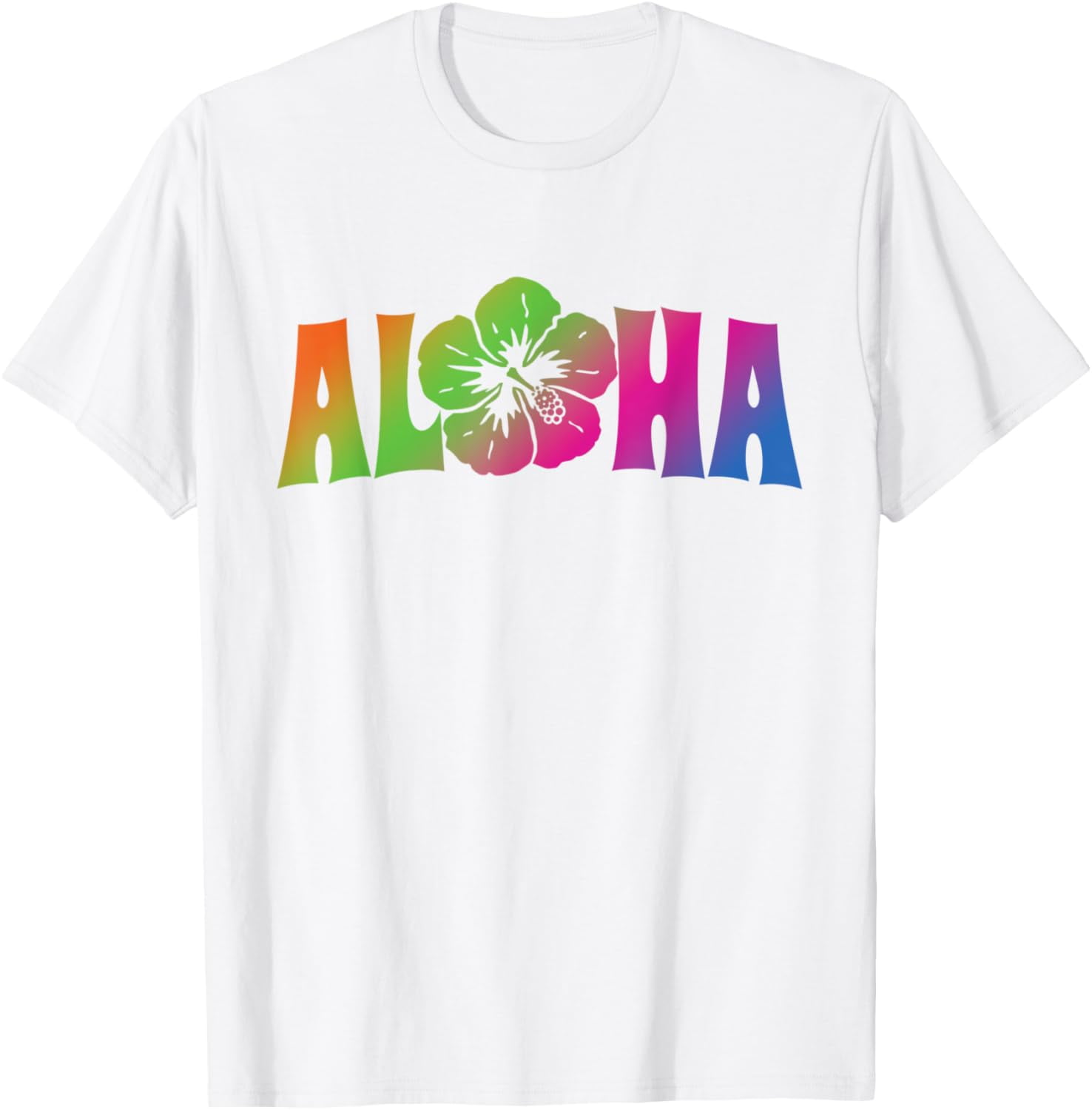 Simple Fit Aloha Hawaii Trip Summer Vacation Women Girls Beach Flower T ...
