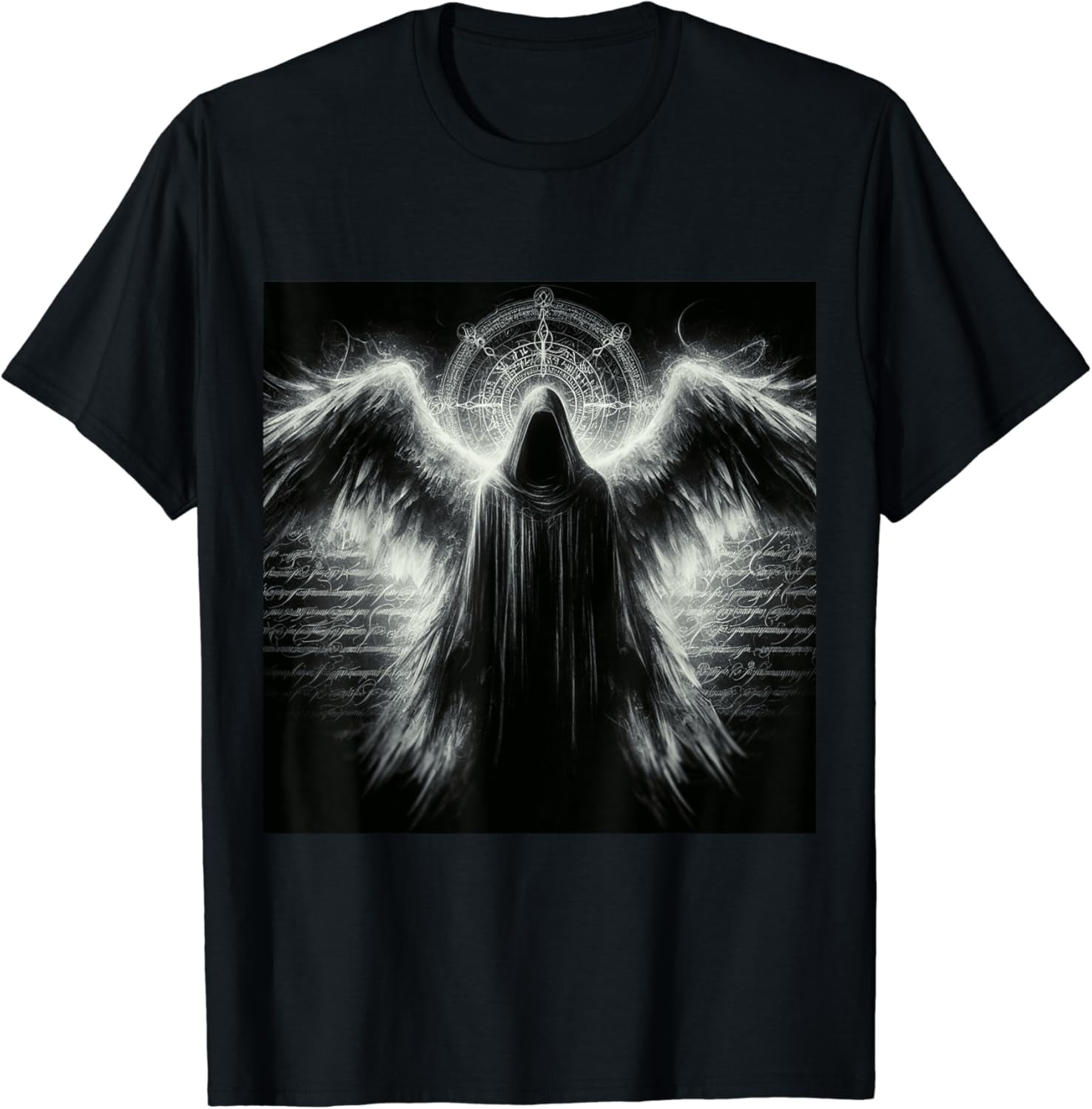 Simple Fit Archangel Azrael Religious Dark Fantasy Art Angelic Design T ...
