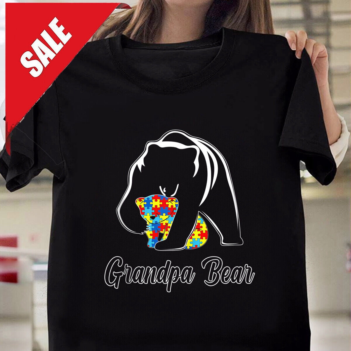 Simple Fit Autism Awareness Grandpa Bear Support Autistic Family Bear ...