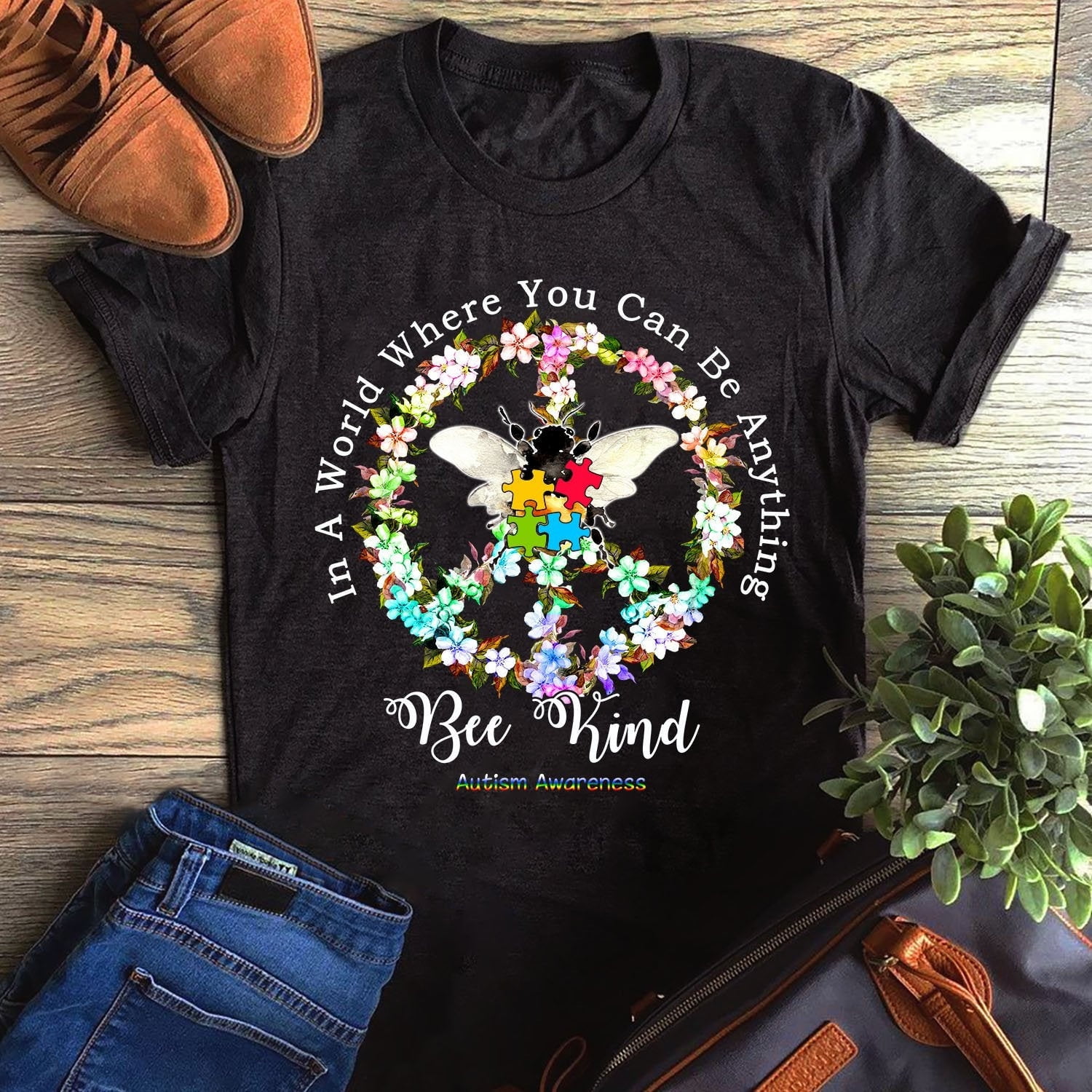 Simple Fit Autism Awareness In A World Where You Can Be Anything. Bee ...