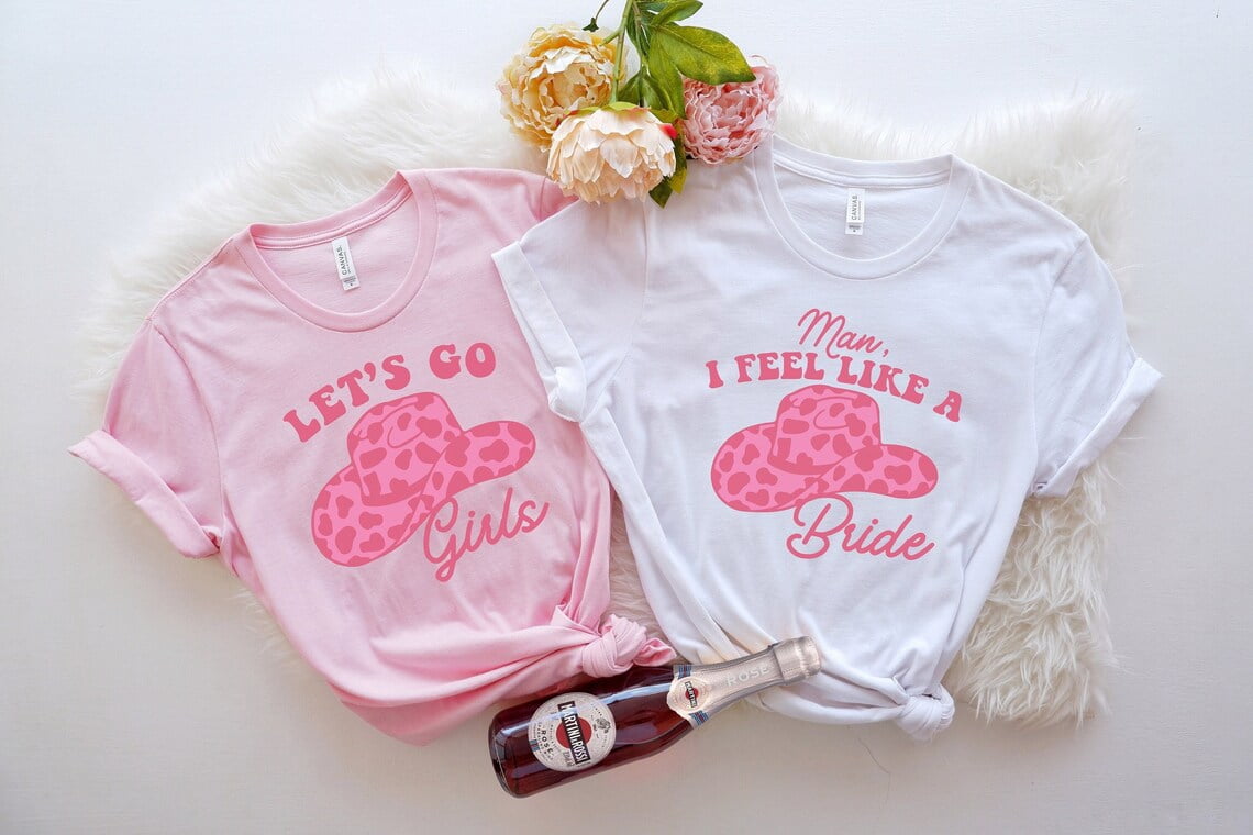 Simple Fit Bachelorette Party Shirts, Man I Feel Like A Bride, Bridal ...