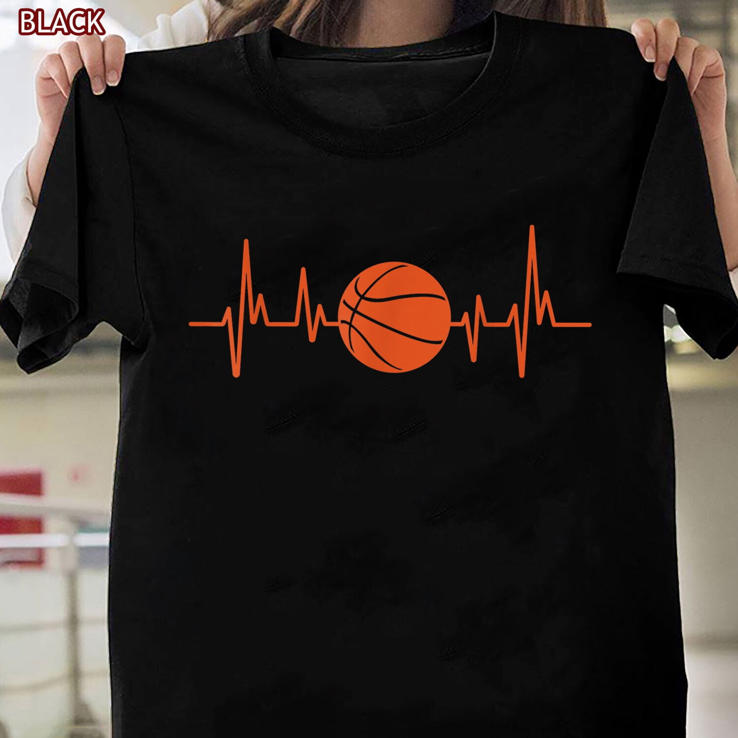 Simple Fit Bball Tee Heartbeat Basketball T-Shirt, Basketball Tee Gift ...
