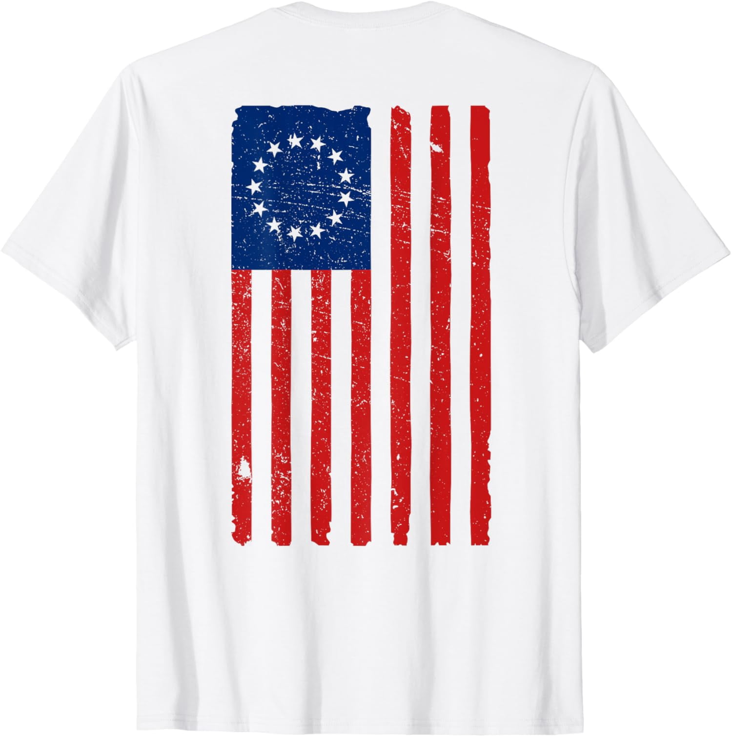 Simple Fit Betsy Ross Flag On Back T-Shirt - Walmart.com