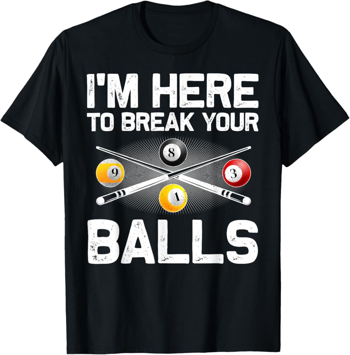 Simple Fit Billiards Art For Men Women Billiard Lover Pool Player T ...