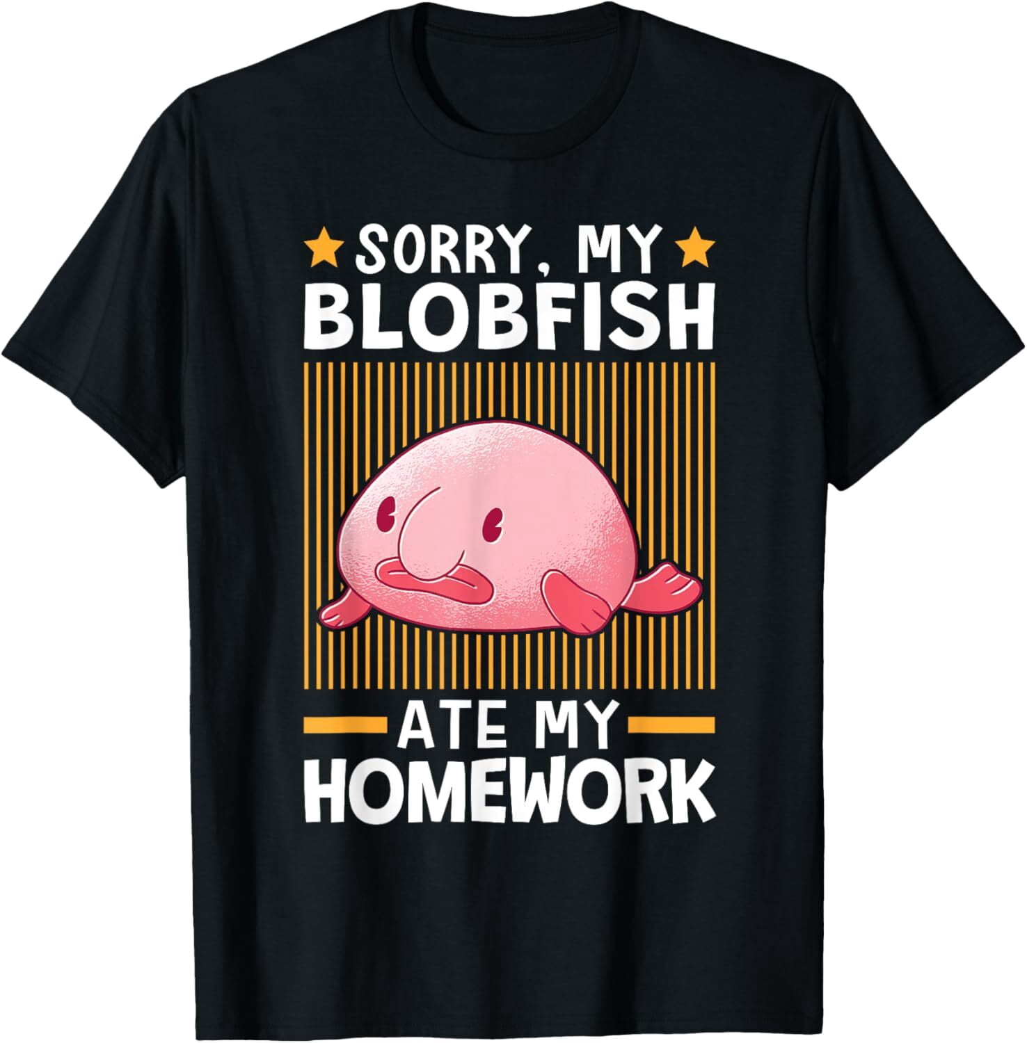 Simple Fit Blobfish Ate My Homework Ugly Blob Fish T-Shirt Hoodie Gift ...