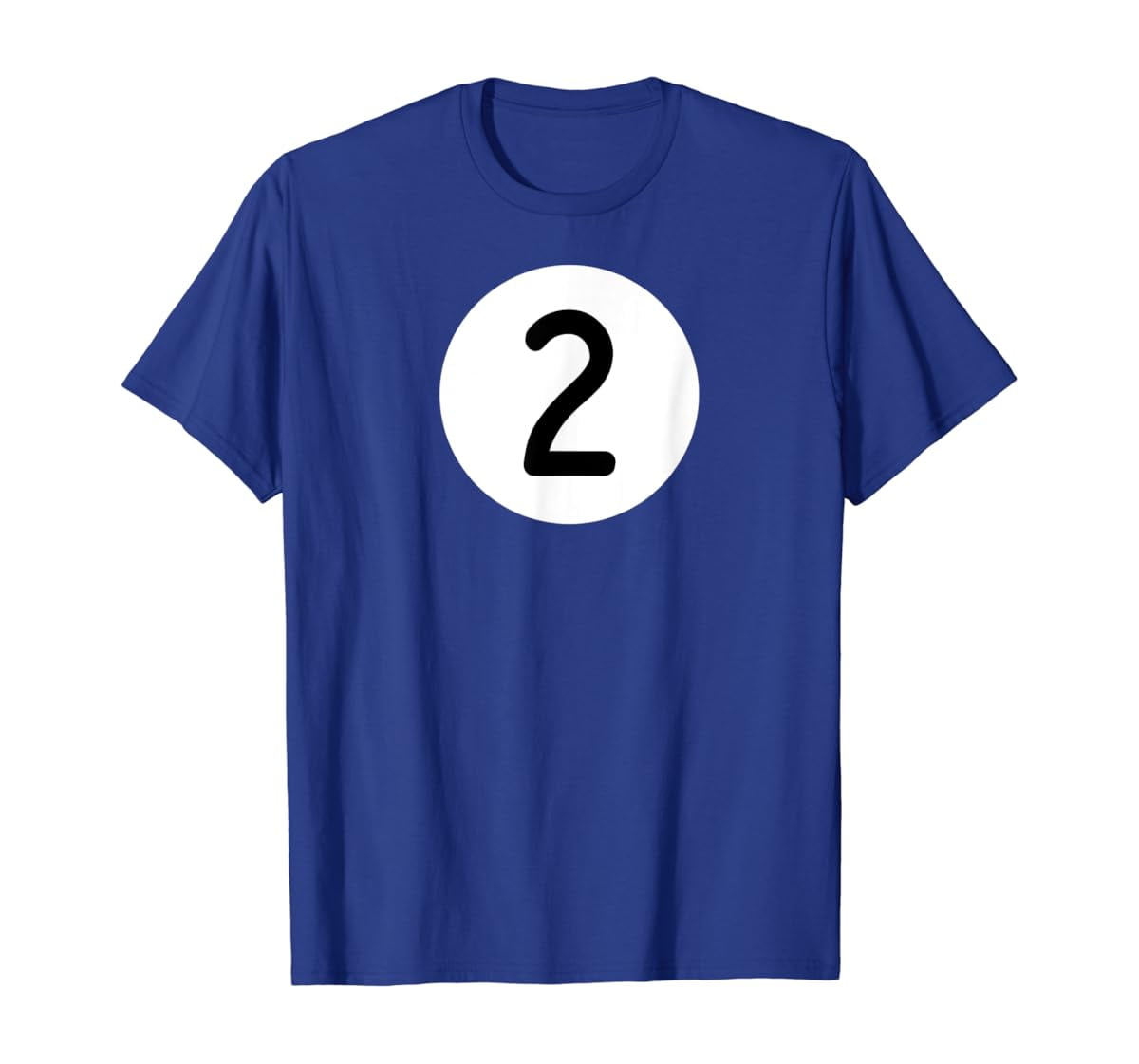 Simple Fit Blue Pool Ball Number Two Billiards Snooker Billard T-Shirt ...