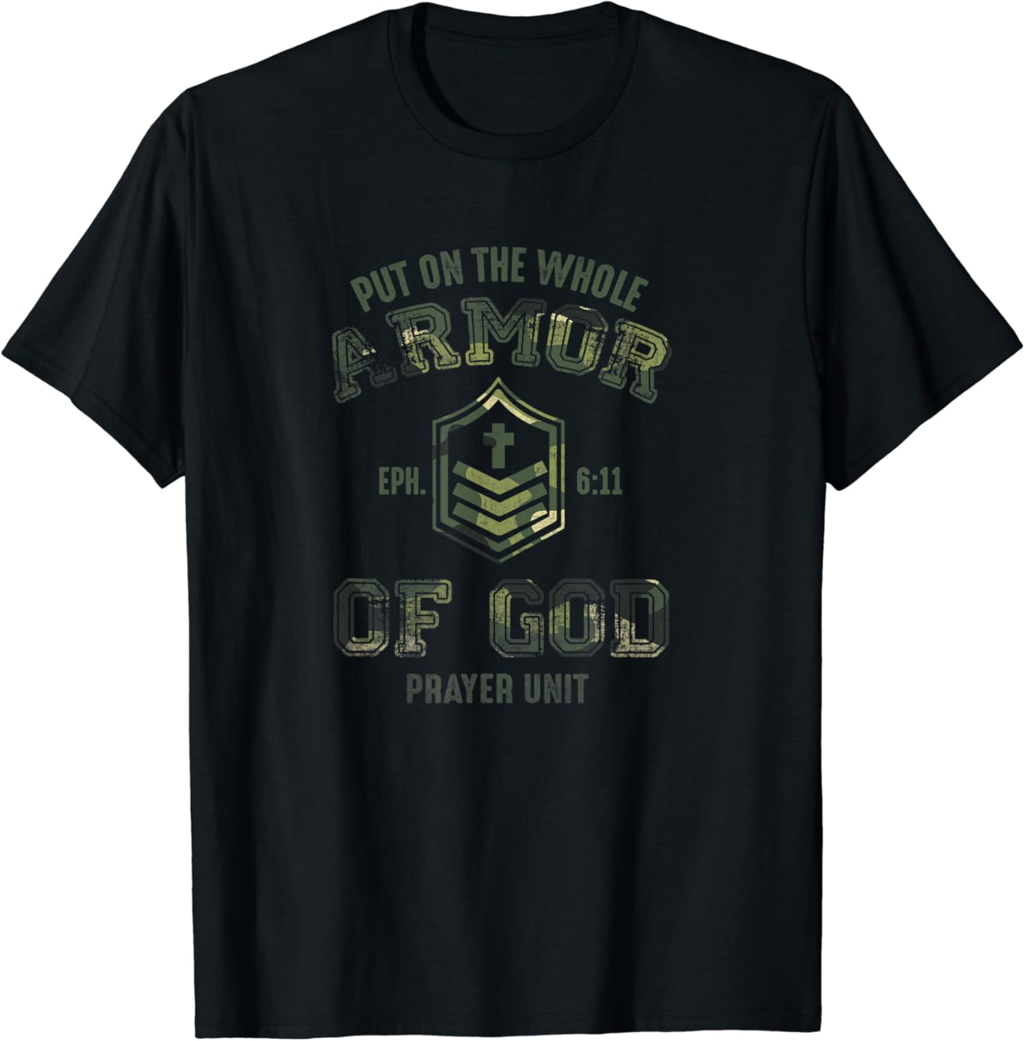 Simple Fit Camo Armor Of God Christians Religious Camouflage Quote T ...
