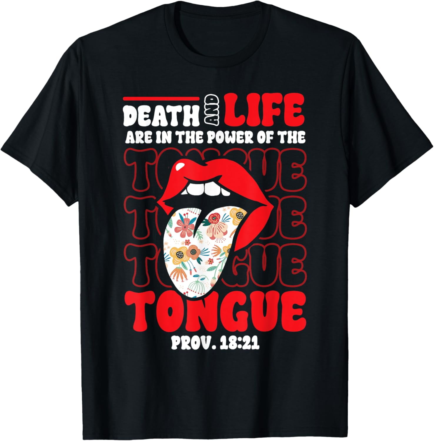 Simple Fit Christian Bible Verse Proverbs Death Life Power Of Tongue T ...