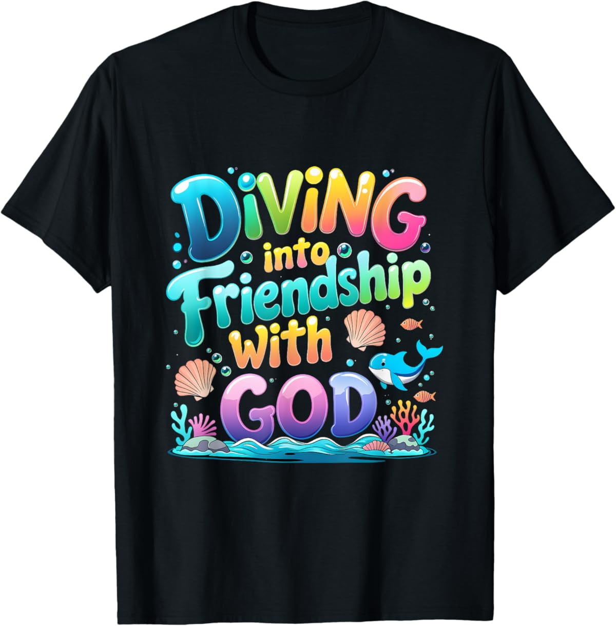 Simple Fit Christian Scuba Vbs 2025 Diving Into Friendship With God T-Shirt All Size S-5XL ...