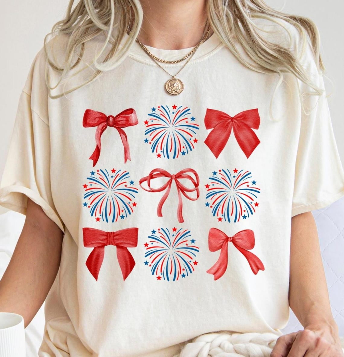 Simple Fit Coquette Firework 4Th Of July Shirt, American Flag Shirt ...