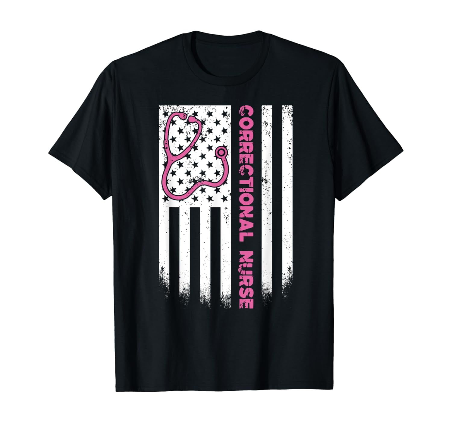 Simple Fit Correctional Nurse American Flag Us Stethoscope Rn Patriotic ...
