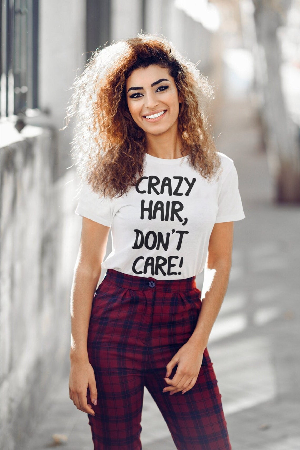 Simple Fit Crazy Hair Don't Care Shirt, T-Shirt, Crazy Hair Shirt ...