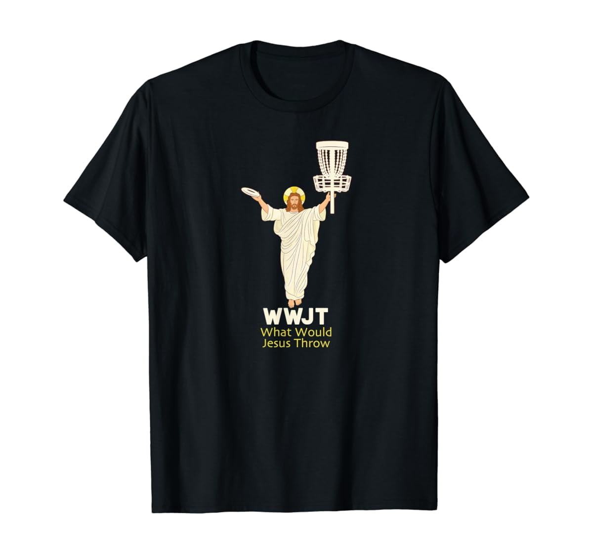 Simple Fit Disc Golf What Would Jesus Throw Frisbee Frolf T-Shirt All ...