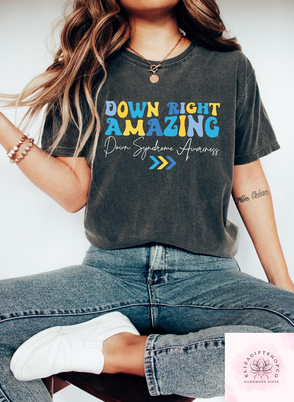 Simple Fit Down Right Amazing T-Shirt, Down Syndrome Awareness Shirt ...