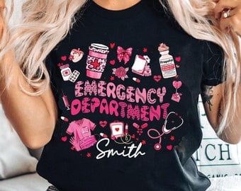Simple Fit Emergency Department Valentine Tshirt, Cute Er , Er Nurse ...