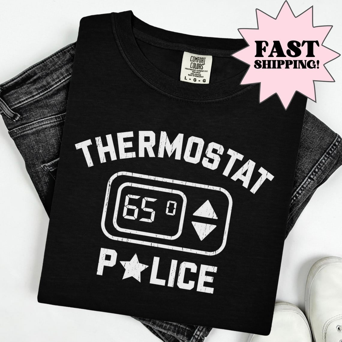 Simple Fit Fathers Day Shirt, Dad Shirt, Dad Shirt, Thermostat Police ...