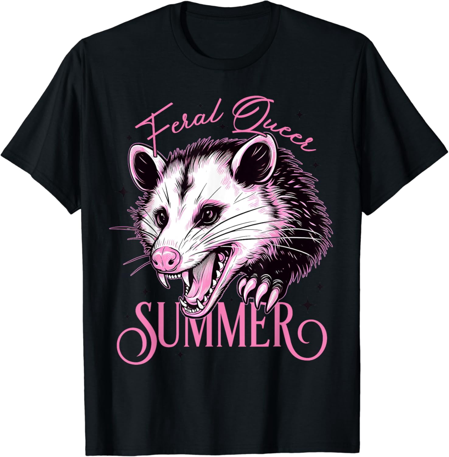 Simple Fit Feral Summer Opossum Tee T-Shirt - Walmart.com