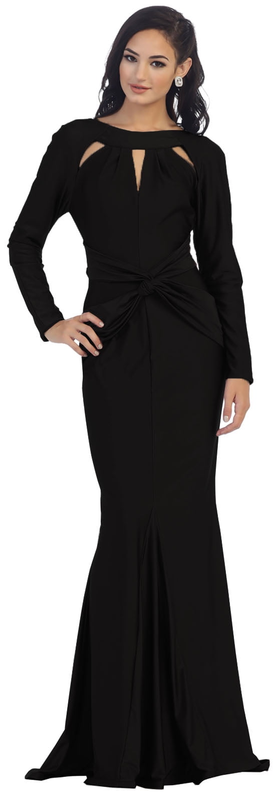 Simple Fit & Flare Evening Gown - Walmart.com